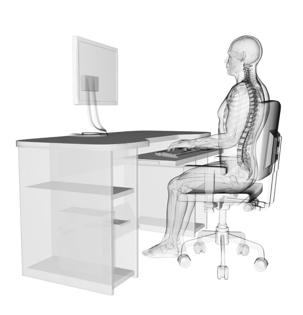 good posture at computer